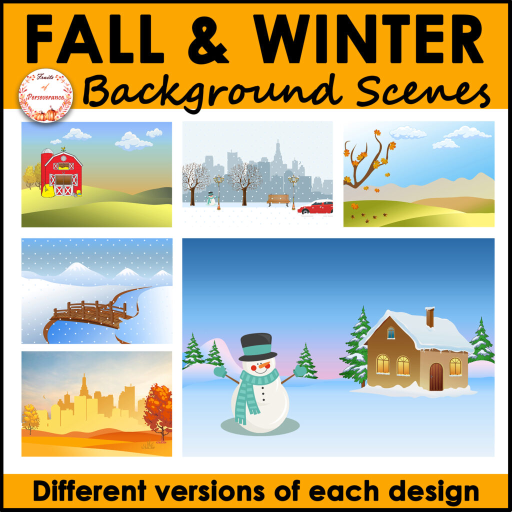 Outdoor Landscape Background Scenes Bundle for Boom Cards & Digital ...