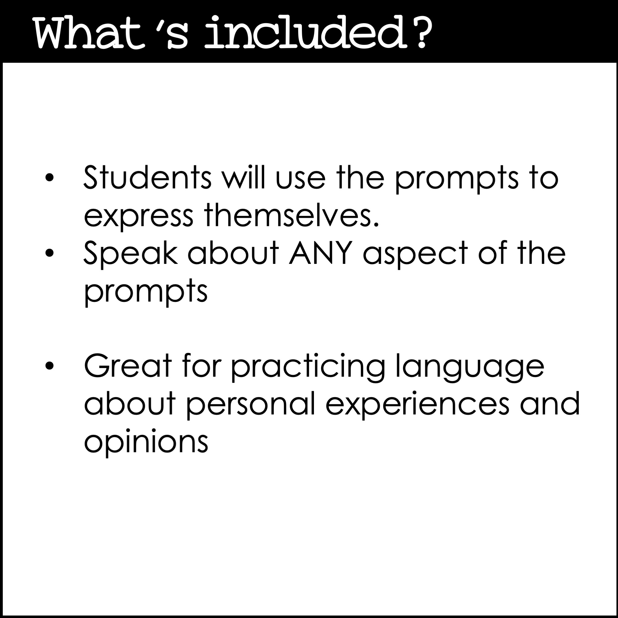 ESL Speaking Topic Prompts - Speak for 30 Seconds Discussion Cards ...