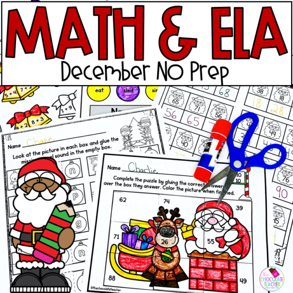 Christmas Worksheets - Math Phonics Grammar - December Activities ...