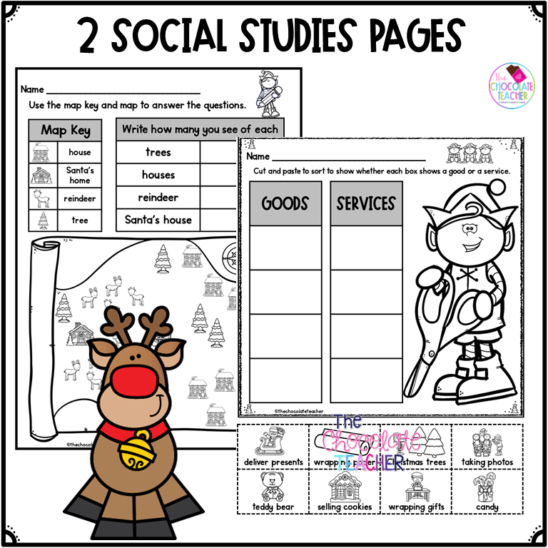 Christmas Worksheets - Math Phonics Grammar - December Activities ...