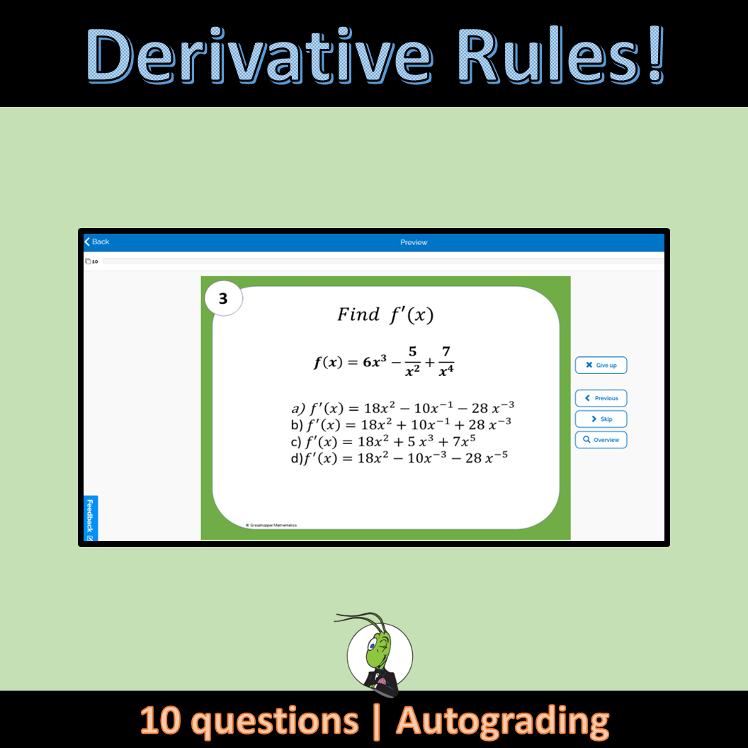 Sum Difference Product And Quotient Rule Task Cards Calculus Boom