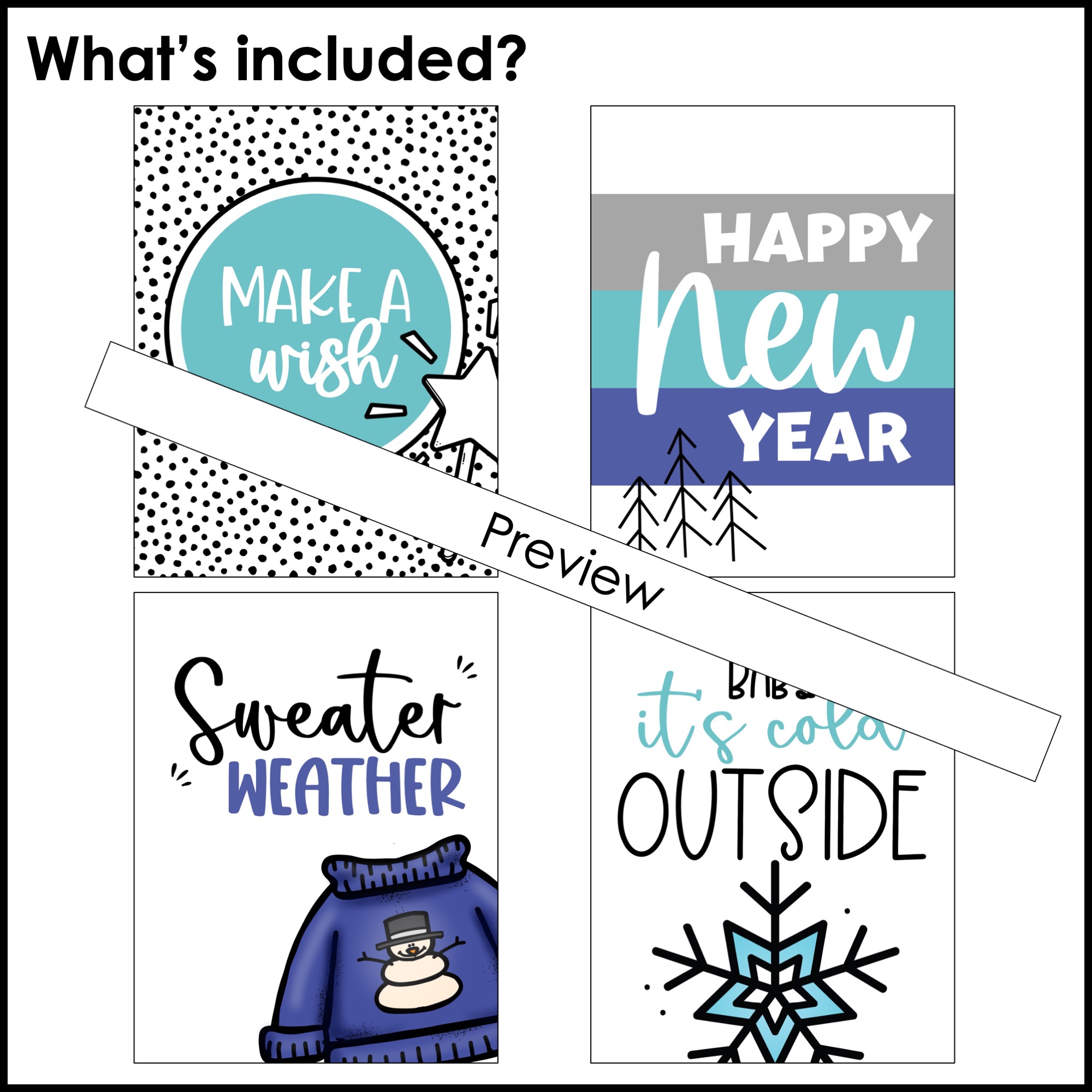 Winter Posters | Classroom Bulletin Board Decor - Quote Posters | Made ...