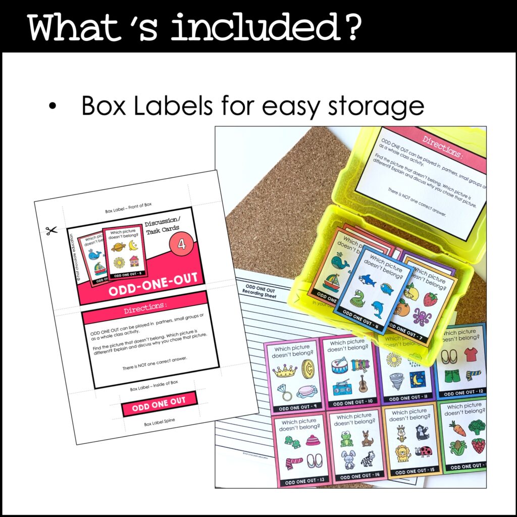 Odd One Out | Printable Speaking Cards & Digital Google Slides™ Bundle ...
