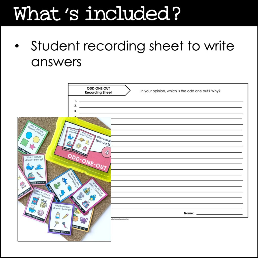 Odd One Out | Printable Speaking Cards & Digital Google Slides™ Bundle ...