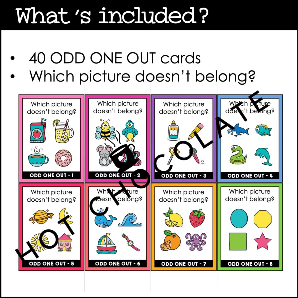 Odd One Out | Printable Speaking Cards & Digital Google Slides™ Bundle ...