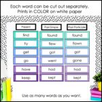 Past Tense Irregular Verb Bulletin Board Display - Word Wall Posters ...