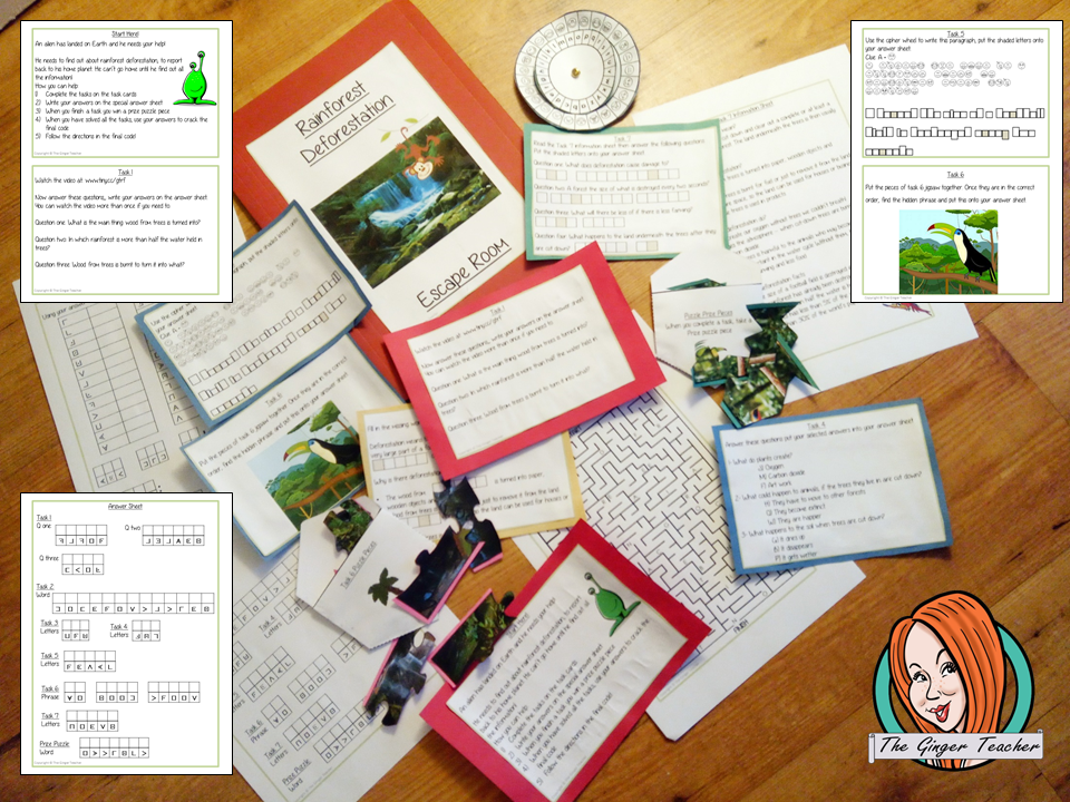 Rainforest Deforestation Escape Room Game | Made By Teachers