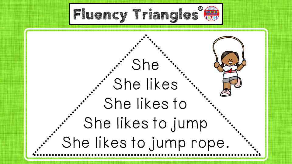 Reading Fluency Passages - Fluency Triangles® for Primer Sight Word ...