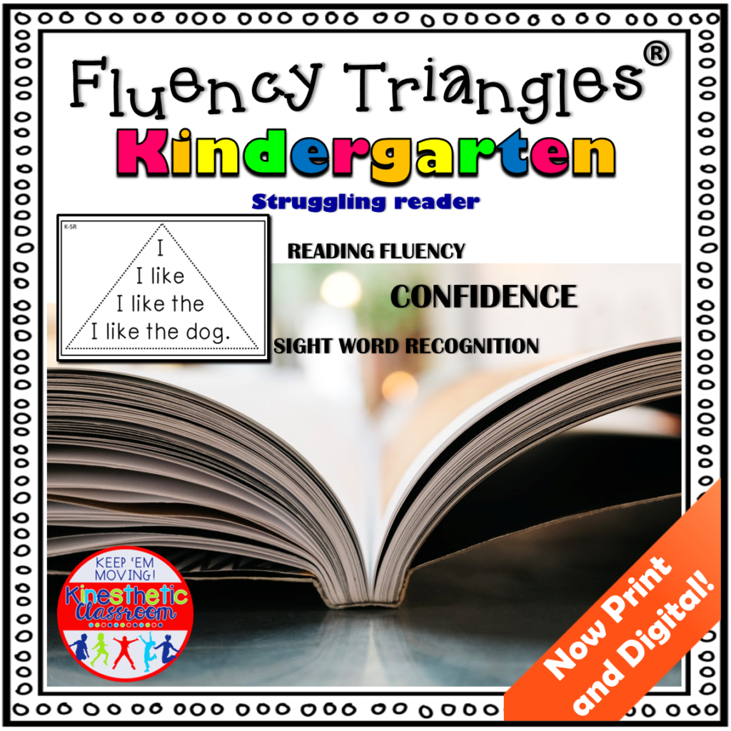 Reading Fluency Passages - Fluency Triangles® Kindergarten Struggling ...