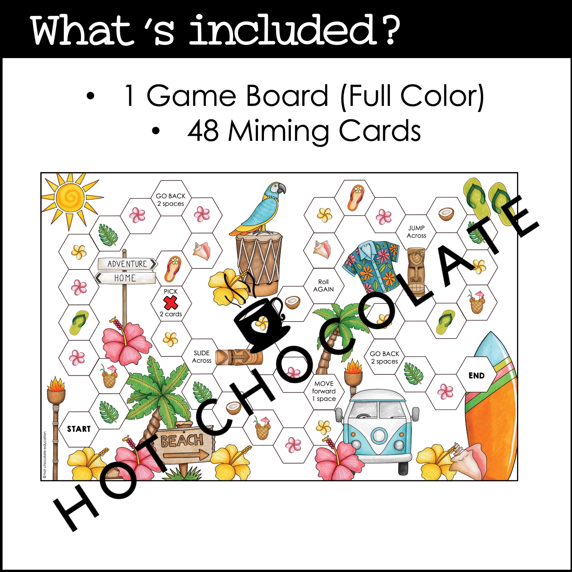 Action Verb Charades | Present Continuous Tense Miming Board Game ...