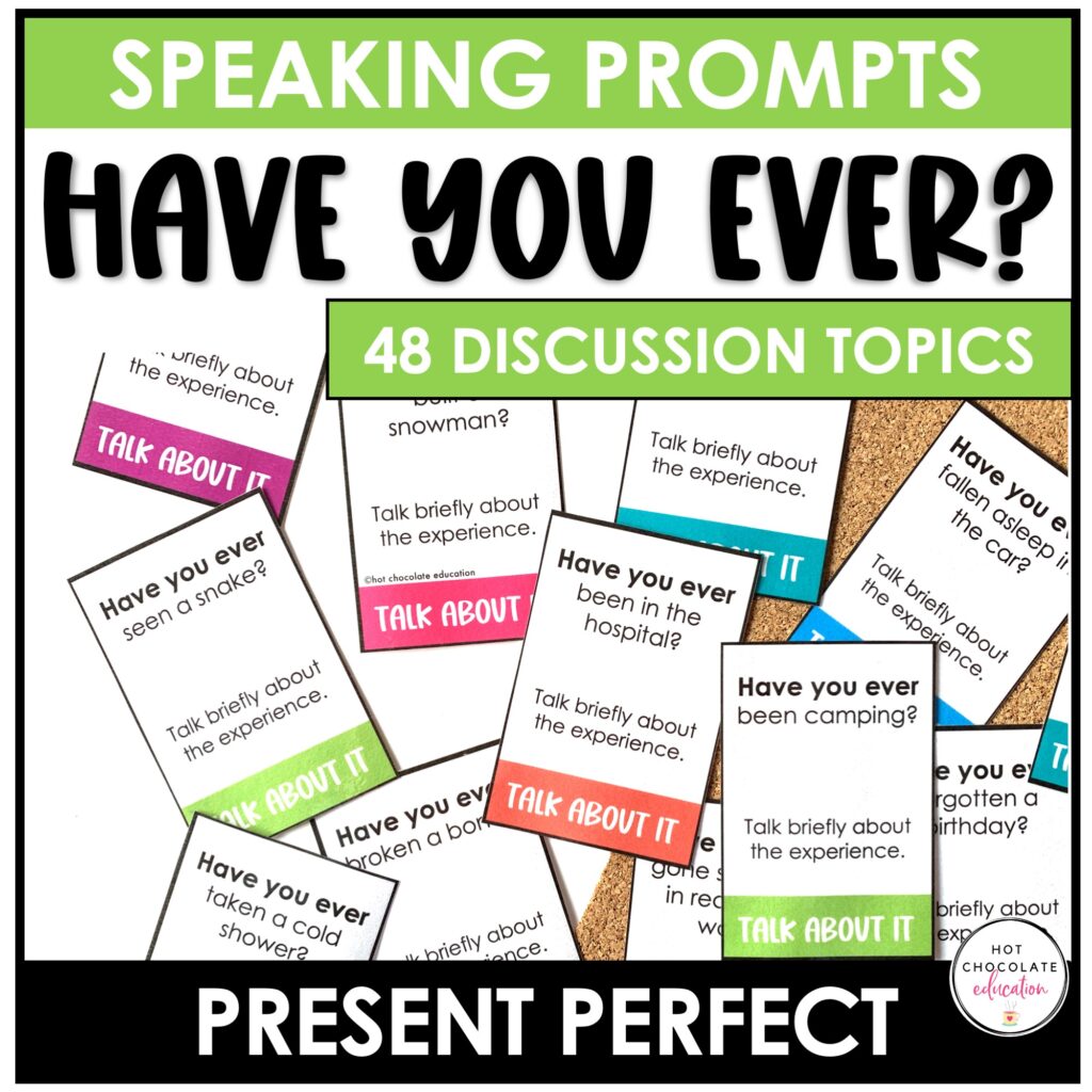 Have you ever? Present Perfect Conversation Questions - Speaking Skills ...