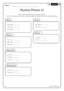 Christmas Math Mystery Pictures Grade 1: Additions Subtractions | Made ...