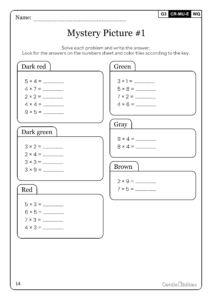 Christmas Math Mystery Pictures Grade 3: Addition Subtraction ...