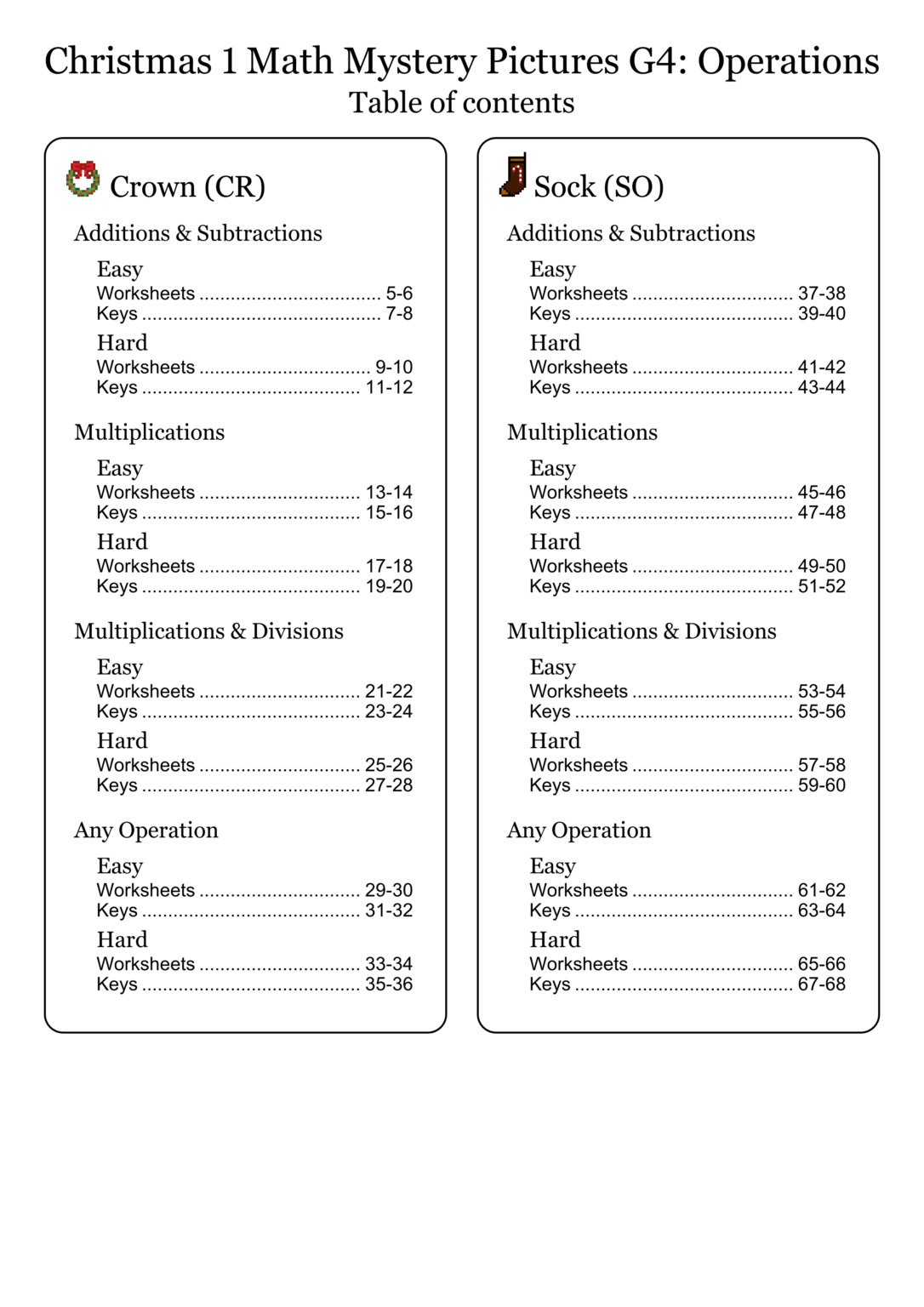 Christmas Math Mystery Pictures Grade 4: Addition Subtraction ...
