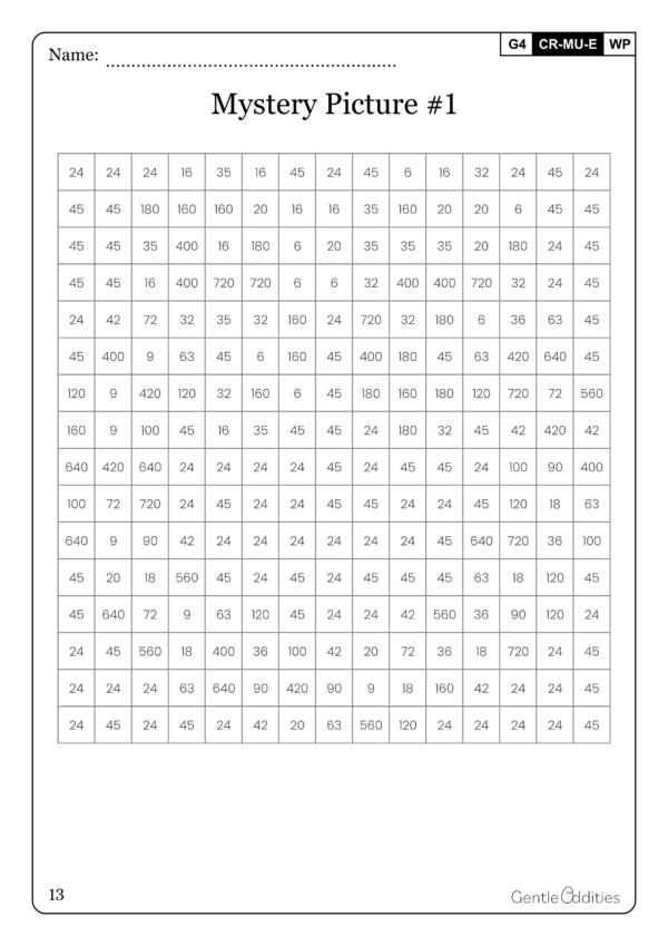 Christmas Math Mystery Pictures Grade 4: Addition Subtraction ...