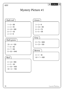 Christmas Math Mystery Pictures Grade 4: Addition Subtraction ...