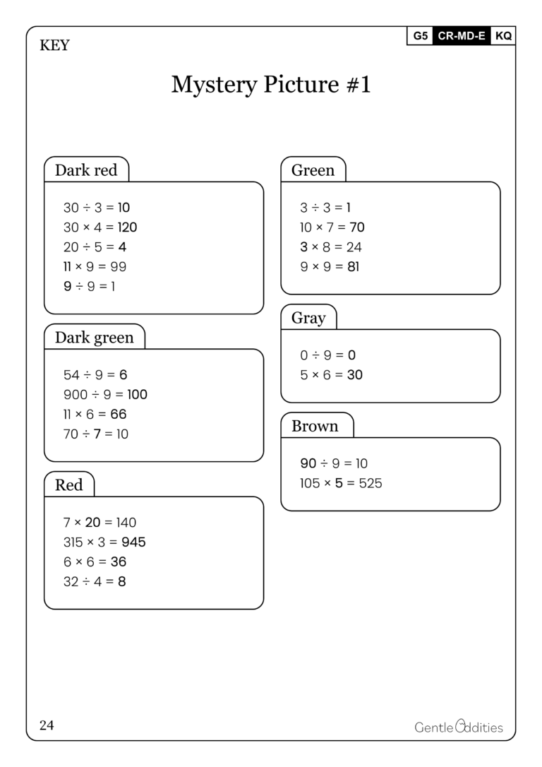 Christmas Math Mystery Pictures Grade 5: Addition Subtraction ...