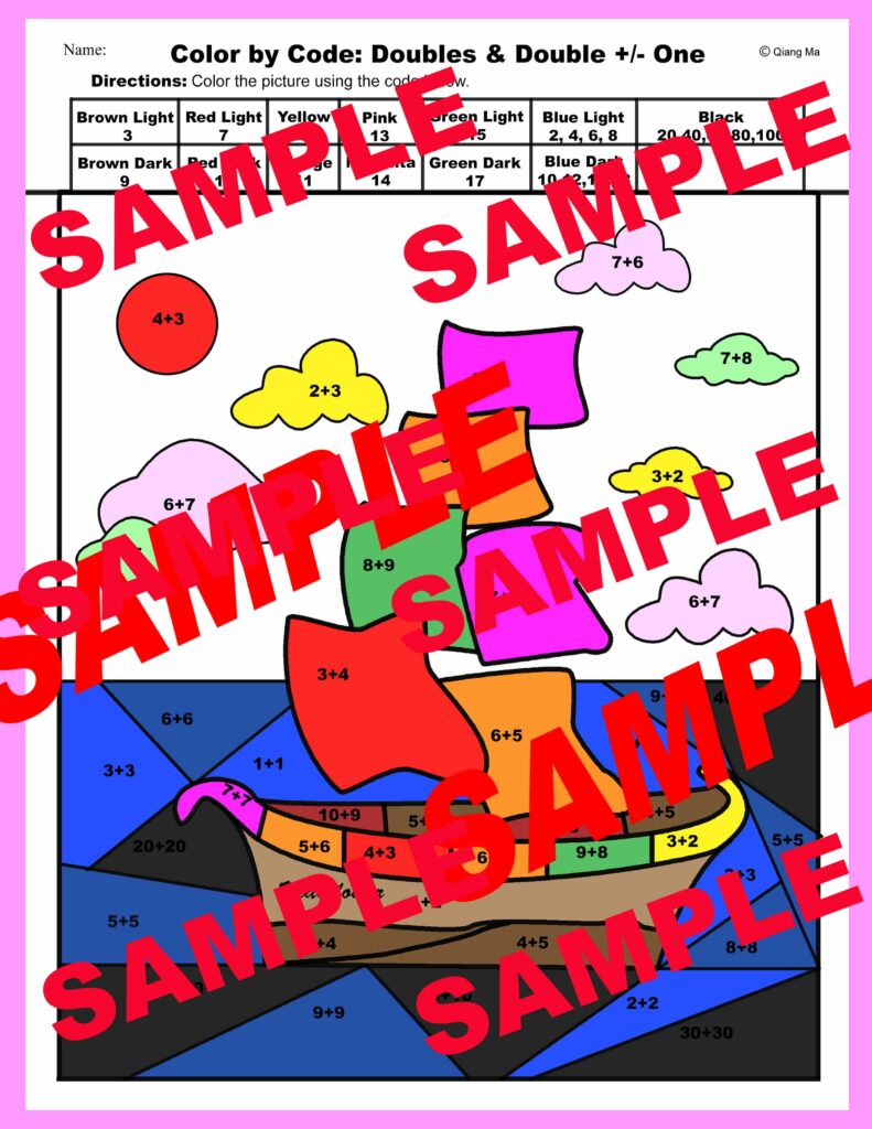 Color by Code: Thanksgiving Math Fact Add and Subtract within 20 | Made ...