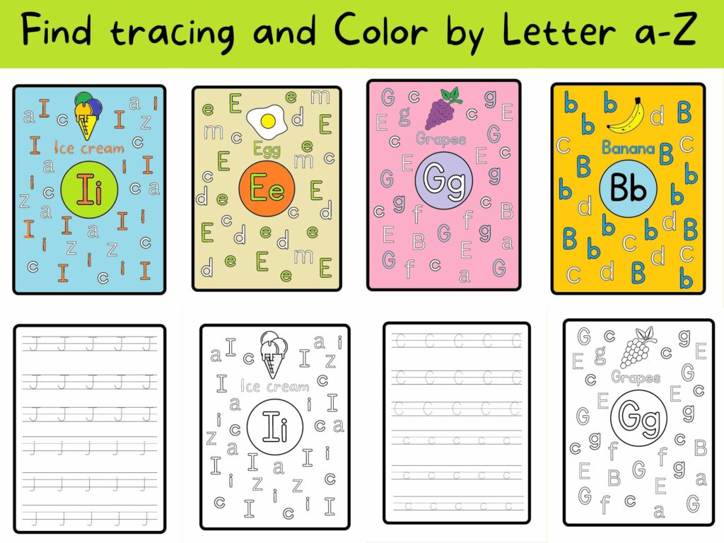 Find tracing and Color by Letter a-Z 52 pages | Made By Teachers