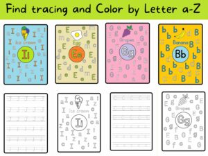 Find tracing and Color by Letter a-Z 52 pages | Made By Teachers