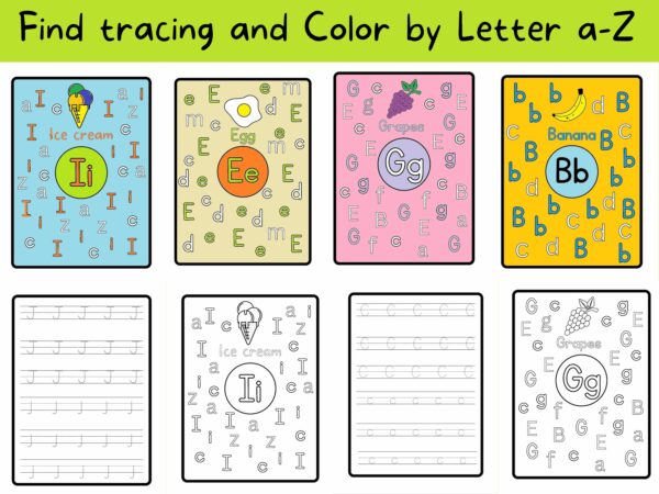 Find tracing and Color by Letter a-Z 52 pages | Made By Teachers