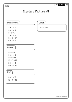 Christmas Math Mystery Pictures Grade 1: Additions Subtractions | Made ...