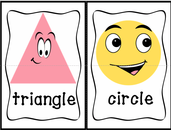 Basic Shapes Flash Cards with Matching Activity Cards for back to ...