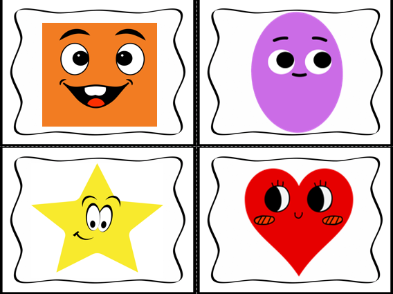 Basic Shapes Flash Cards with Matching Activity Cards for back to ...