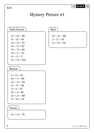 Christmas Math Mystery Pictures Grade 2: Additions Subtractions | Made ...