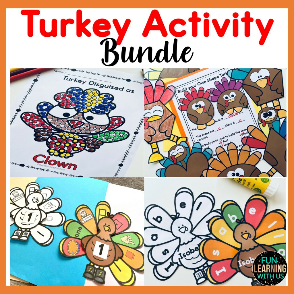 Build a Turkey Activity Bundle | Thanksgiving Fine Motor Skill Activity ...