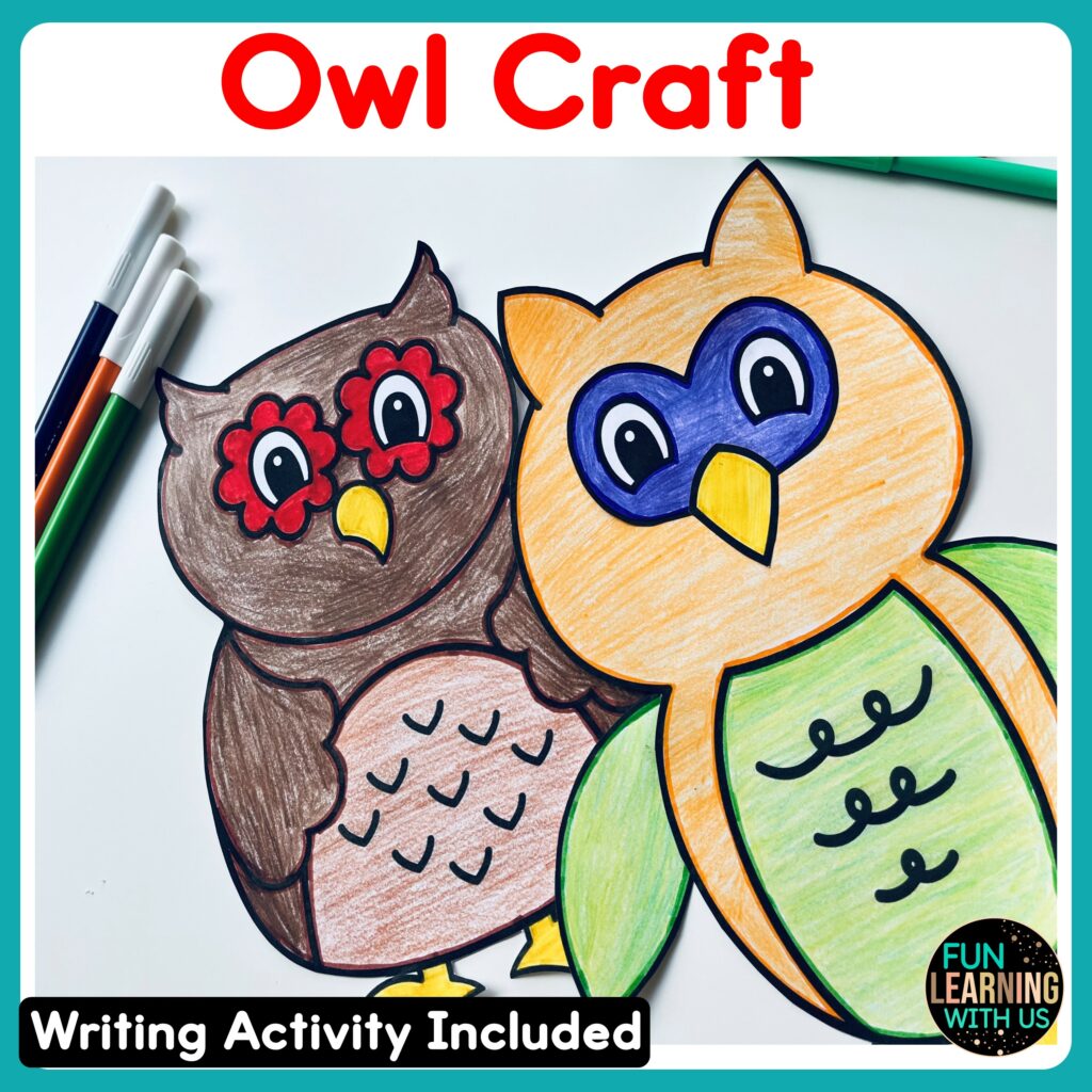 Owl Craft | Halloween Build Owl Craft | Woodland Animals Craft | Made ...