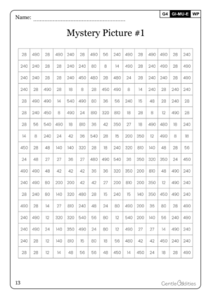 Christmas Math Mystery Pictures Grade 4: Addition Subtraction ...