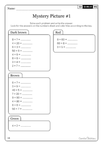 Christmas Math Mystery Pictures Grade 4: Addition Subtraction ...