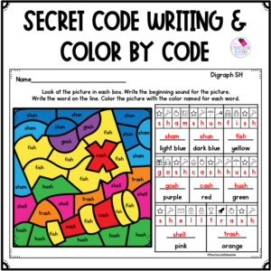 Short Vowel Phonics Worksheets - Color by Code - CVC, Blends, Digraphs ...
