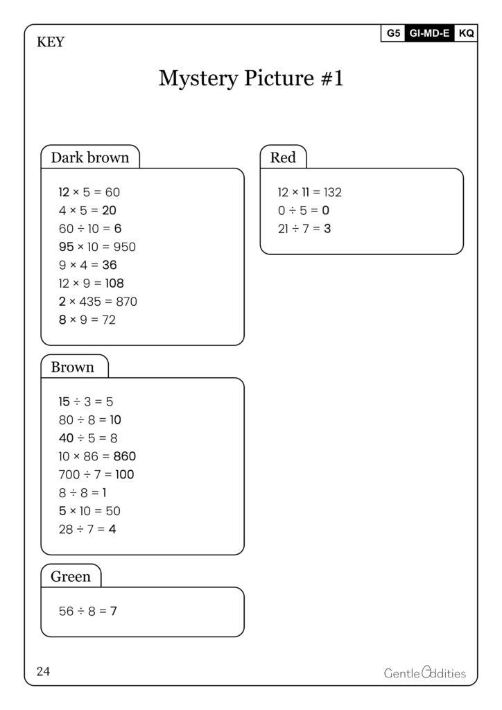 Christmas Math Mystery Pictures Grade 5: Addition Subtraction ...