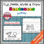 Sight Word Sentence Read, Write, and Cut and Paste Worksheets Print and ...
