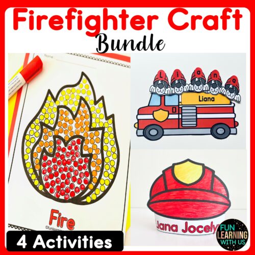 Firefighter Theme Craft Bundle | Community Helpers Activity | Made By ...