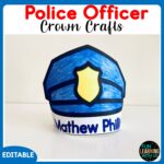 Editable Police Officer Hat Crafts | Community Helper Crown Craft ...