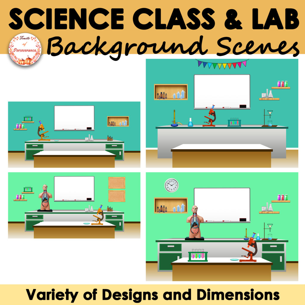 Science Classroom and Lab Background Scenes Clipart | School Rooms Clip ...
