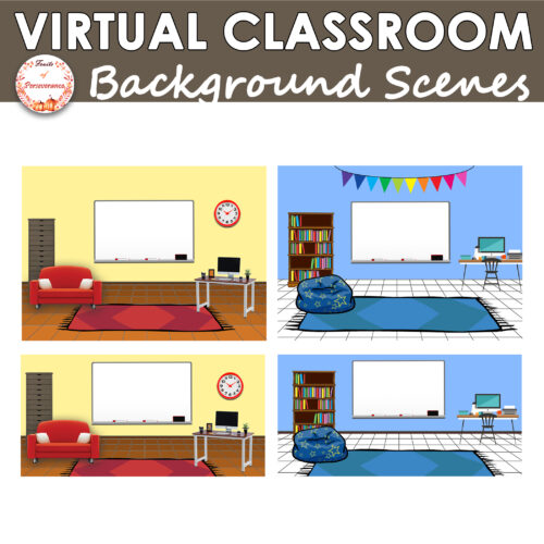 Virtual Classroom Backgrounds and Banners | School Rooms Clipart | Made ...