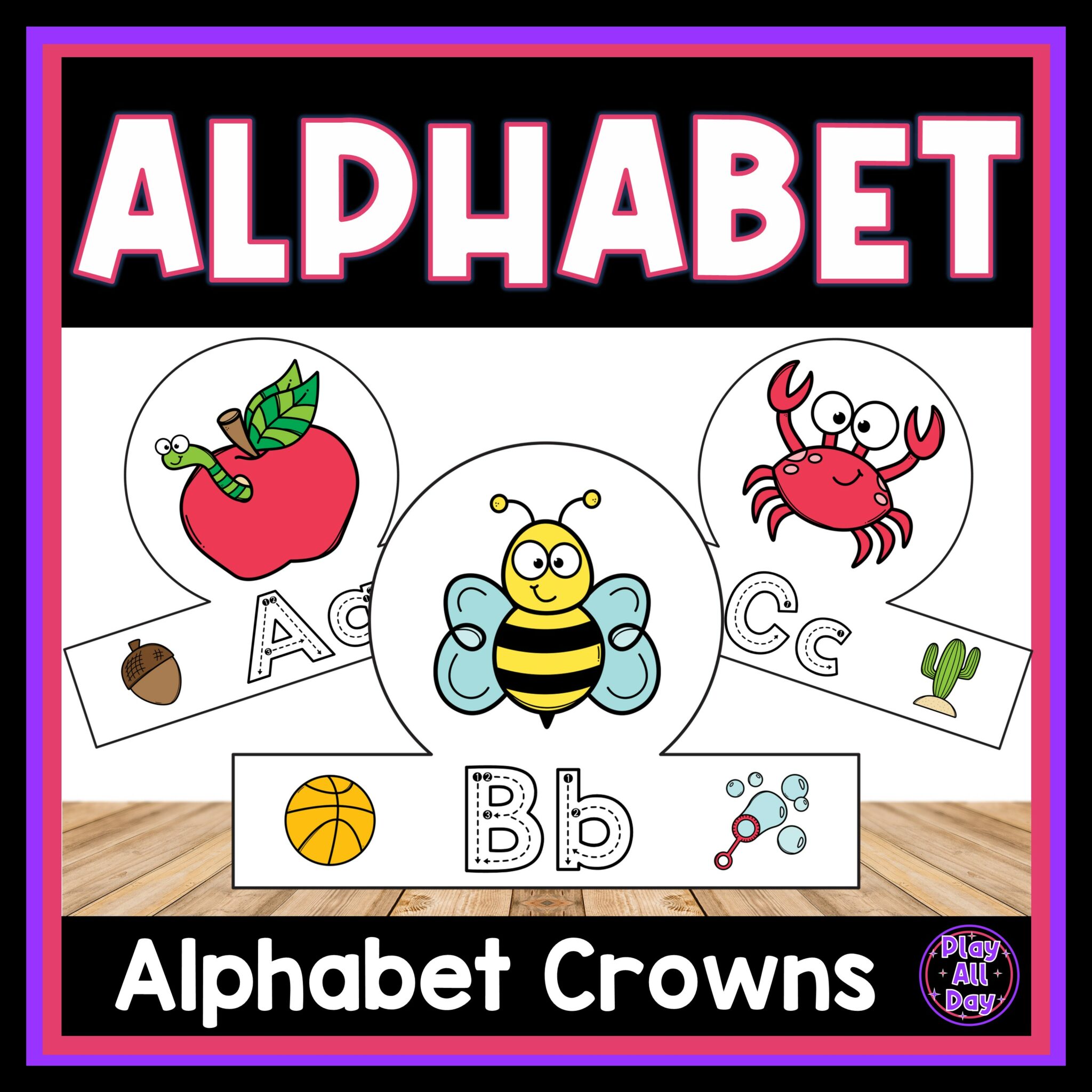 Alphabet Crowns | Letter Hats for Alphabet Recognition - Made By Teachers