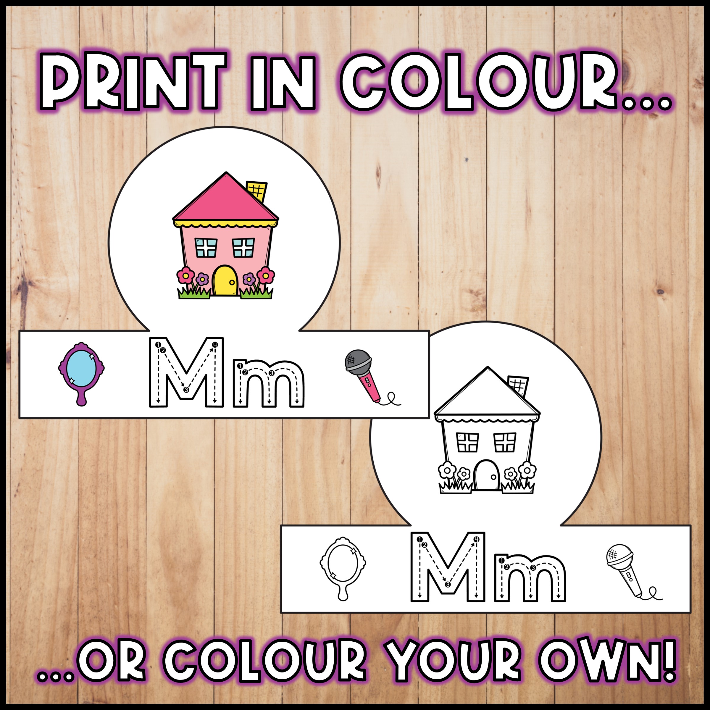 French Alphabet Crowns | Couronnes pour l’alphabet | Letter Hats for ...