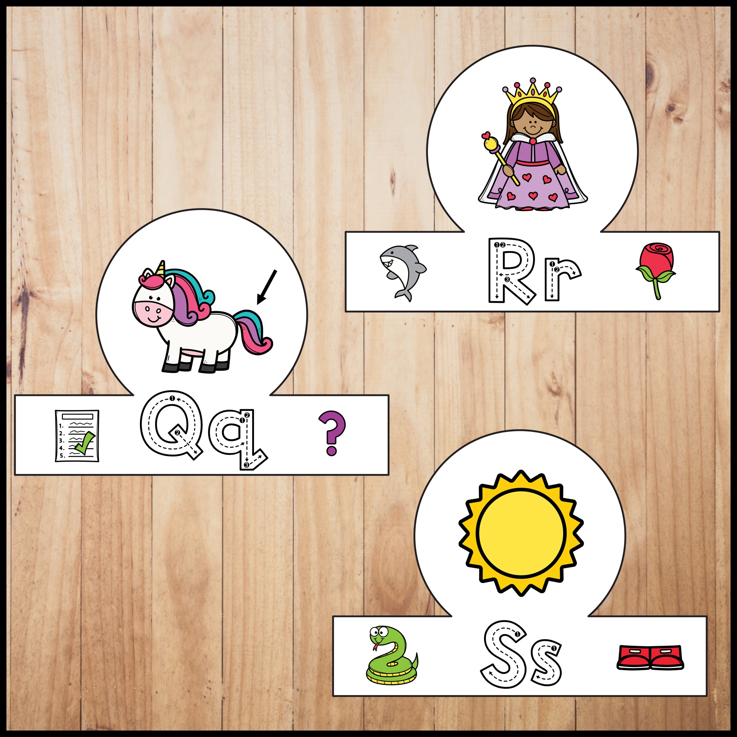 French Alphabet Crowns | Couronnes pour l’alphabet | Letter Hats for ...