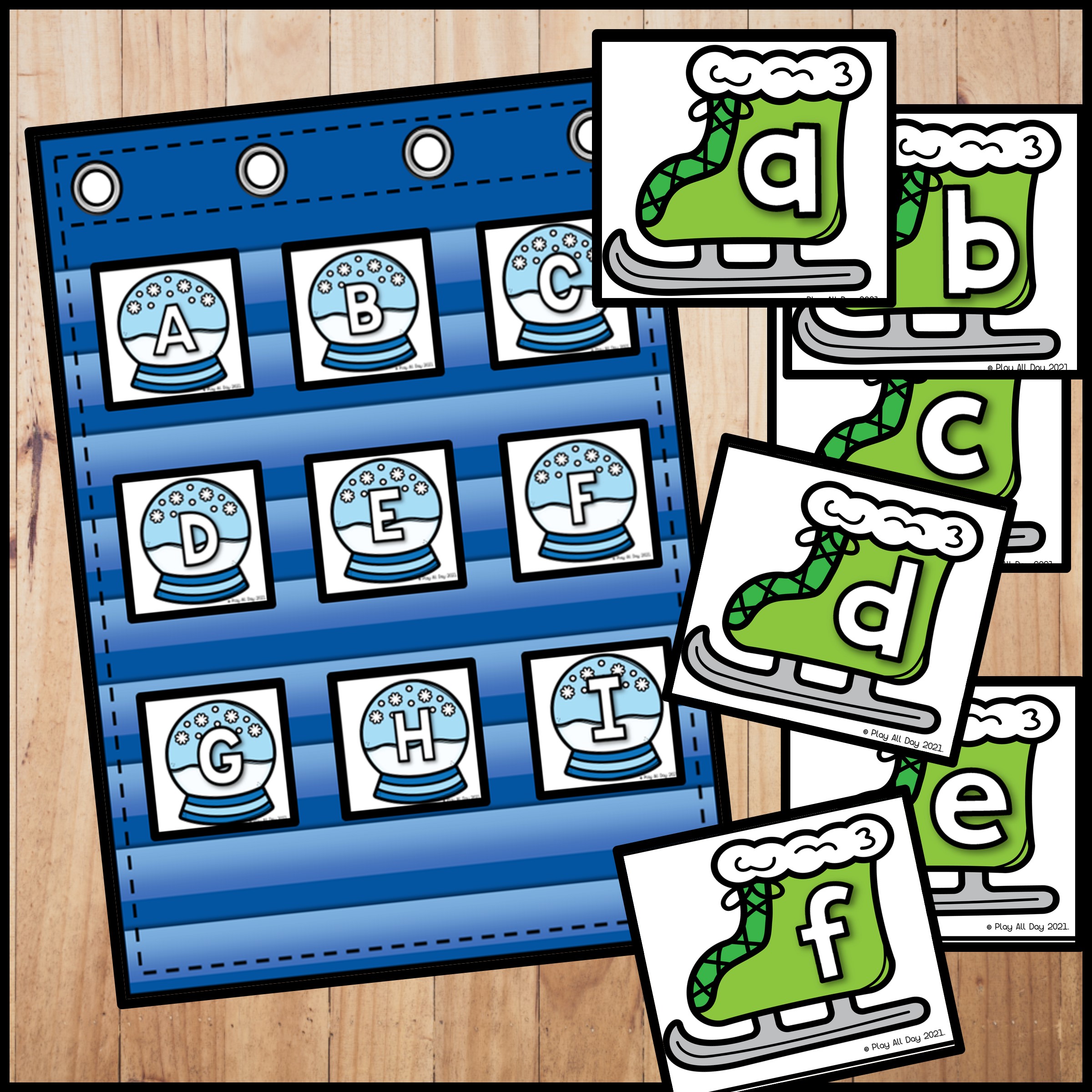 WINTER Hide & Seek | Pocket Chart Game | Letter and Number Recognition ...