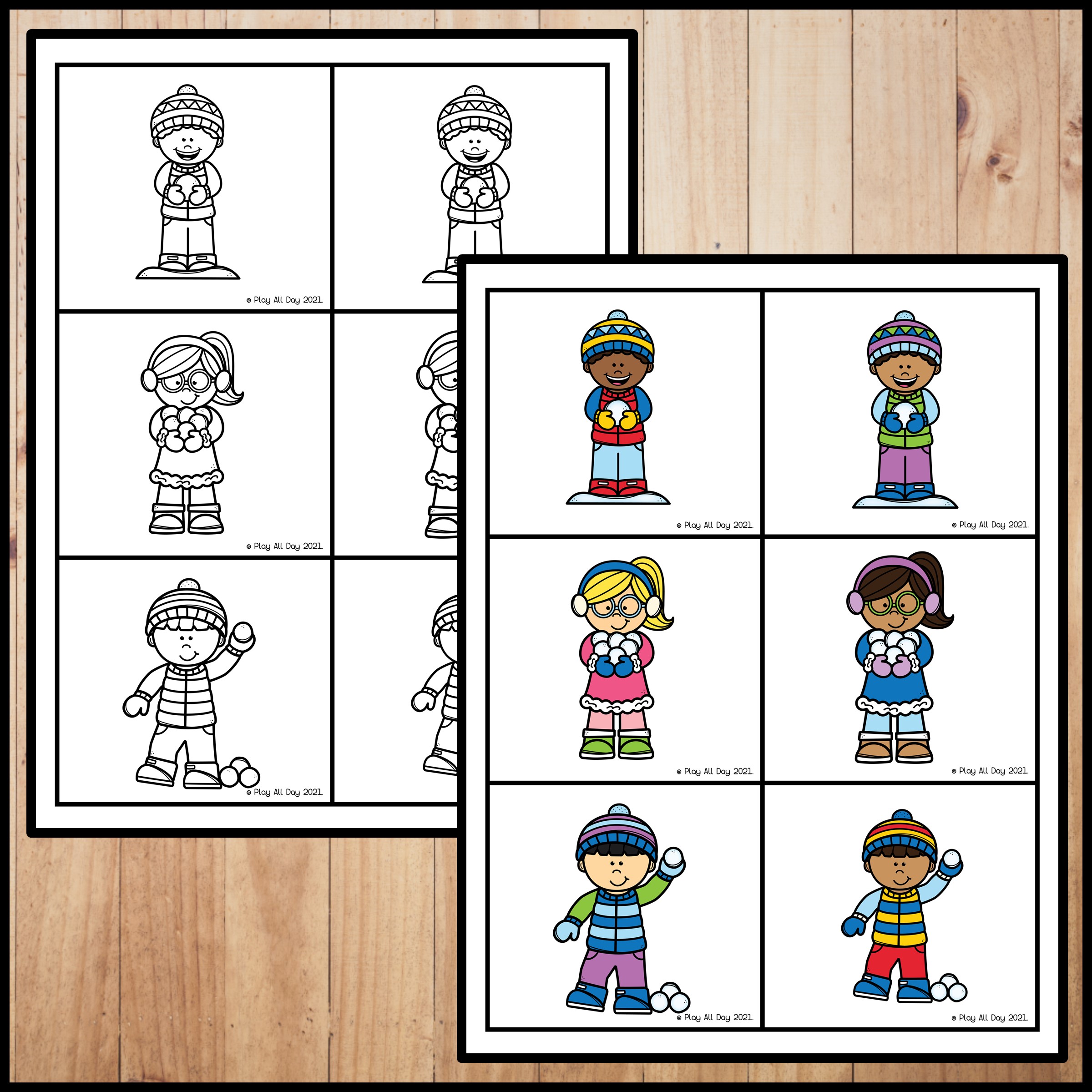 WINTER Hide & Seek | Pocket Chart Game | Letter and Number Recognition ...