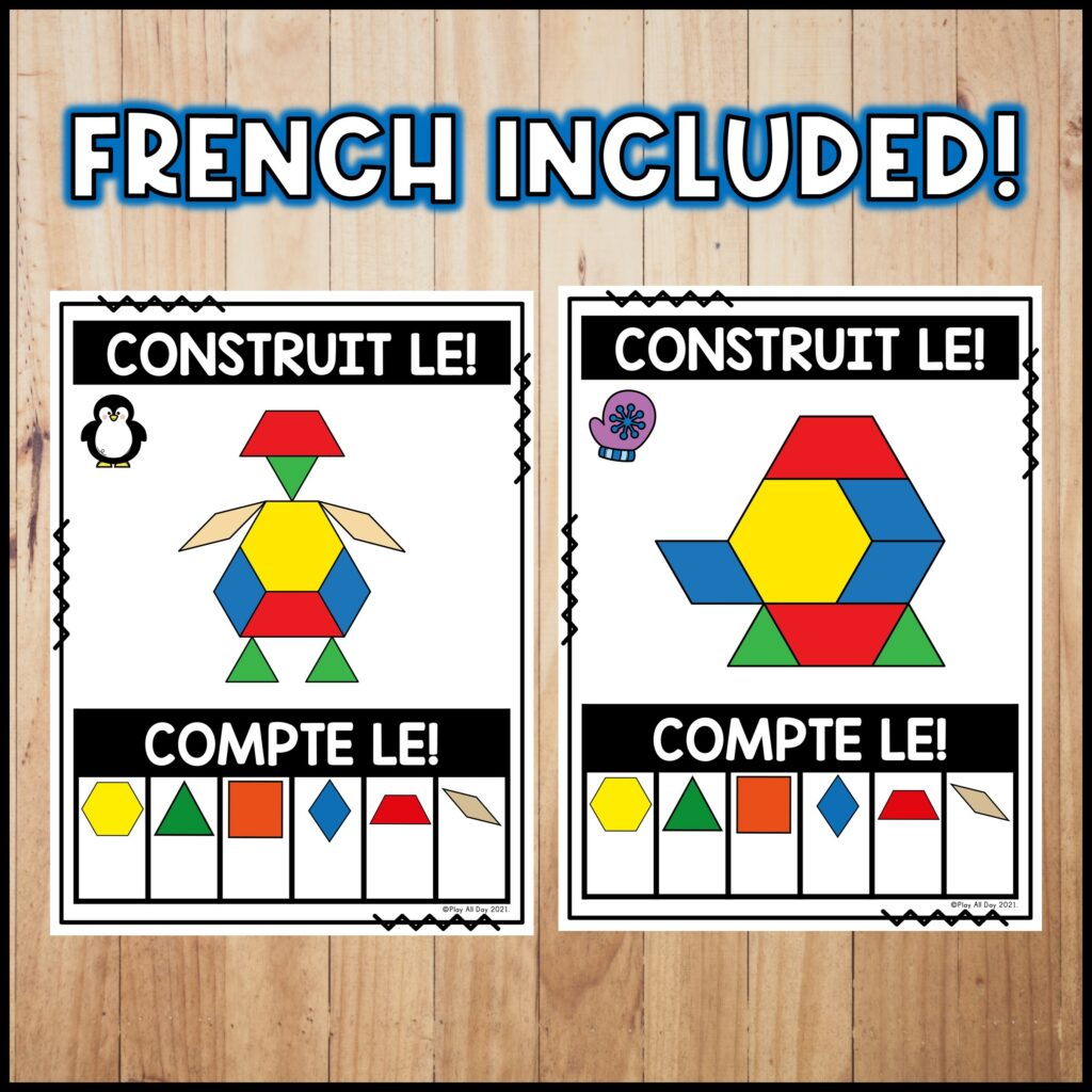 Winter Pattern Block Mats | 2D Shape Activity Mats | Made By Teachers