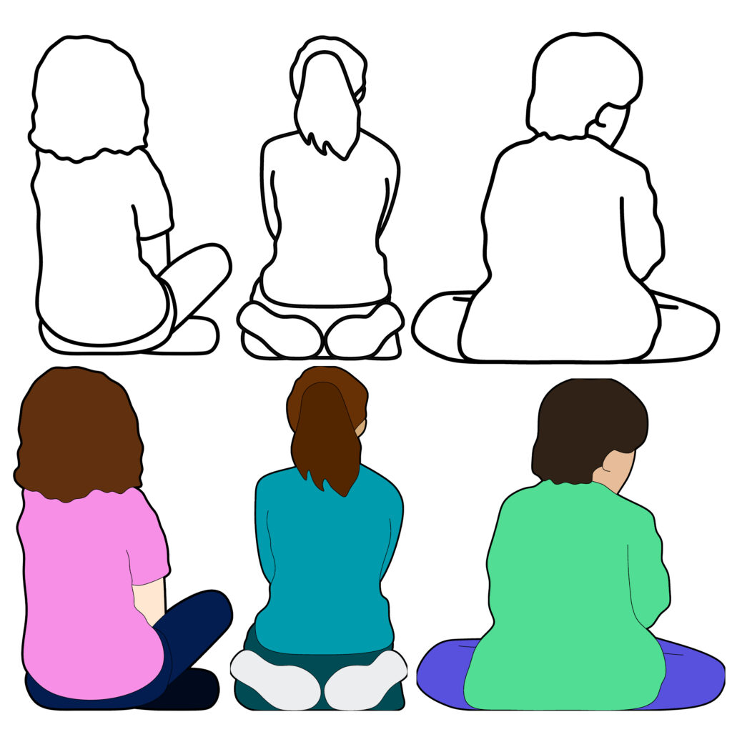 Kids Sitting Back View Clipart | Made By Teachers