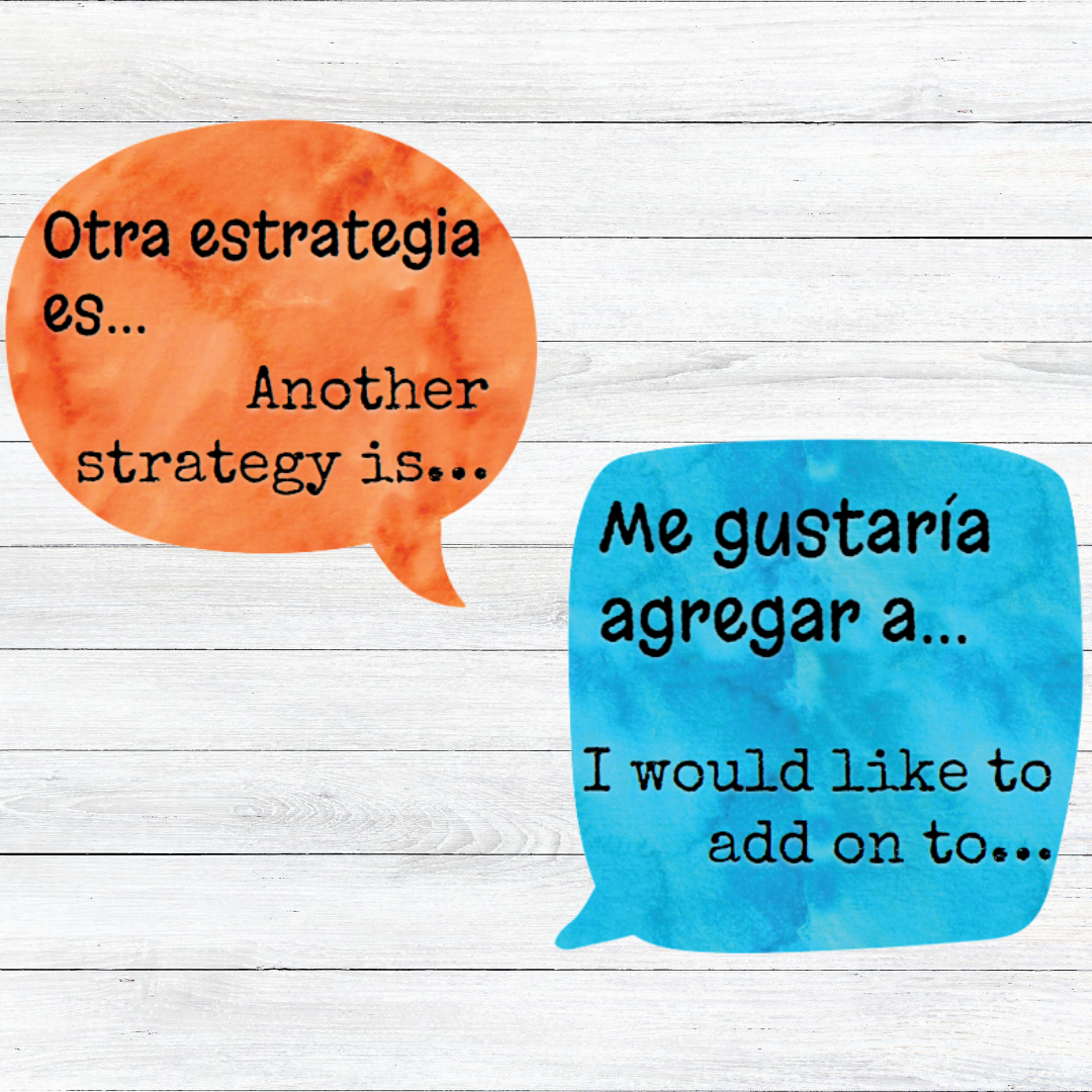 Math Talk Discussion Posters with Student Handouts Bilingual English ...