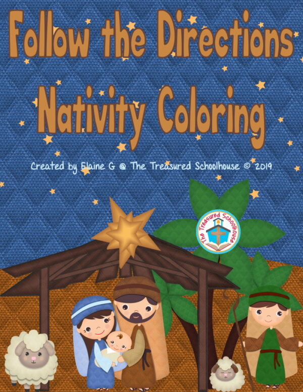 Follow the Directions Nativity Coloring | Made By Teachers