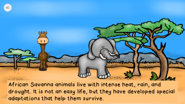African Savanna Animal Adaptations Science Book Print and Digital ...